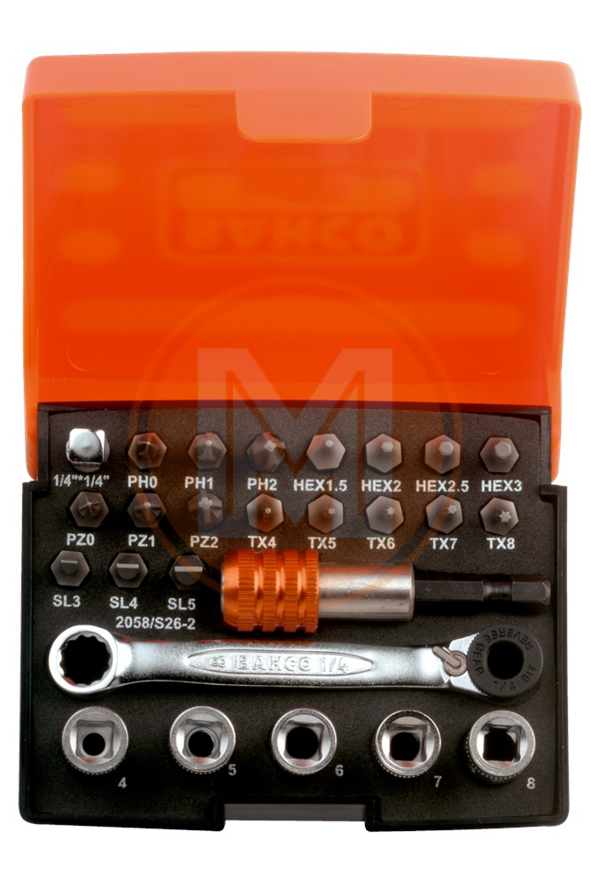Bahco 2058/S26-2 Bit- en doppenset | Toolmaster.shop
