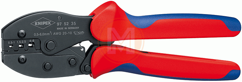 Knipex 97 52 34 SB Krimptang voor niet geisoleerde open connectors ...